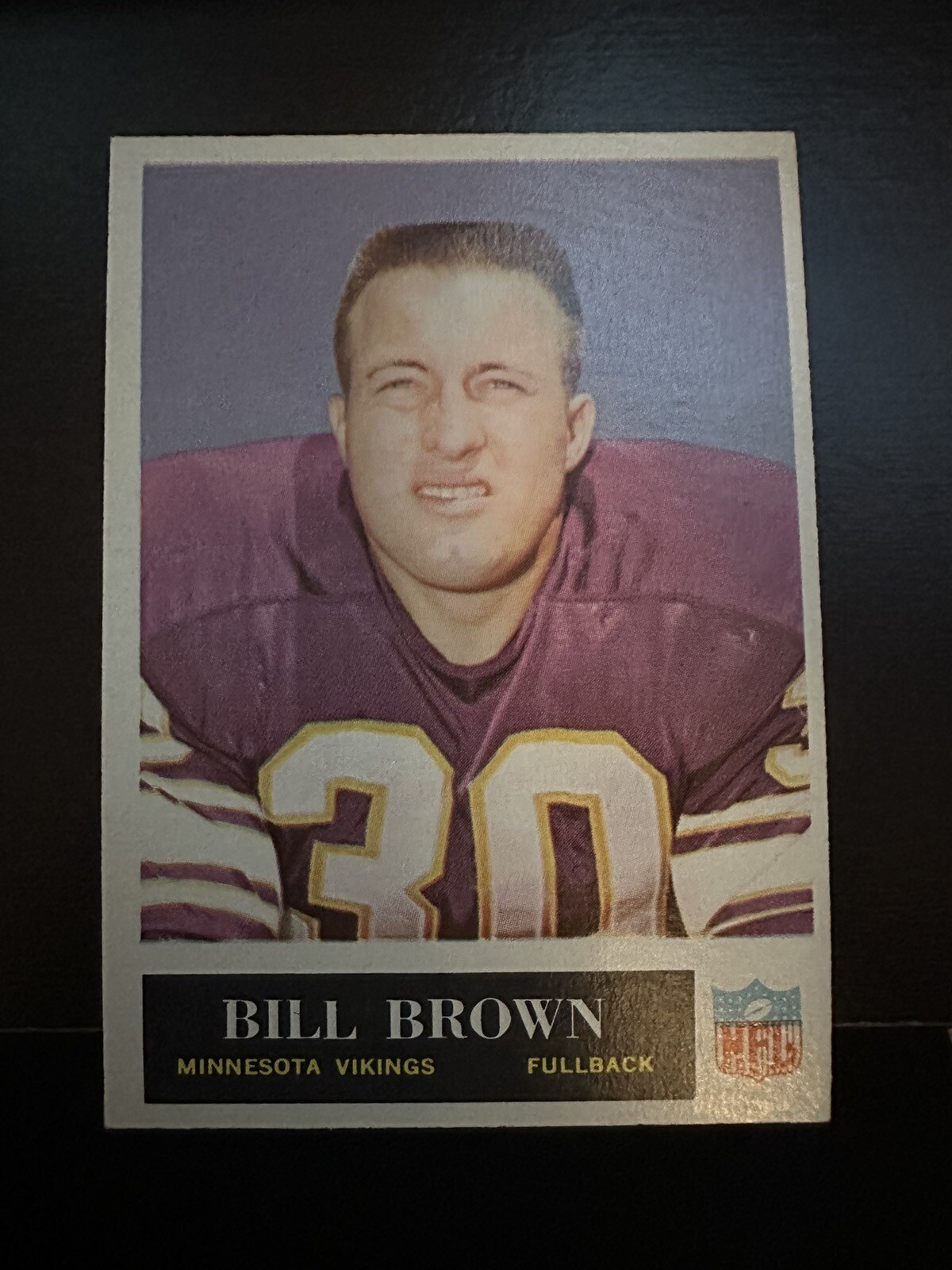 1965 philadelphia football #102 BILL BROWN Minnesota Vikings Fullback ...