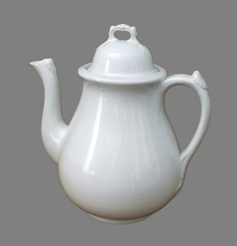 Antique White Ironstone Tea Pot by Richard Alcock Burslem England | eBay
