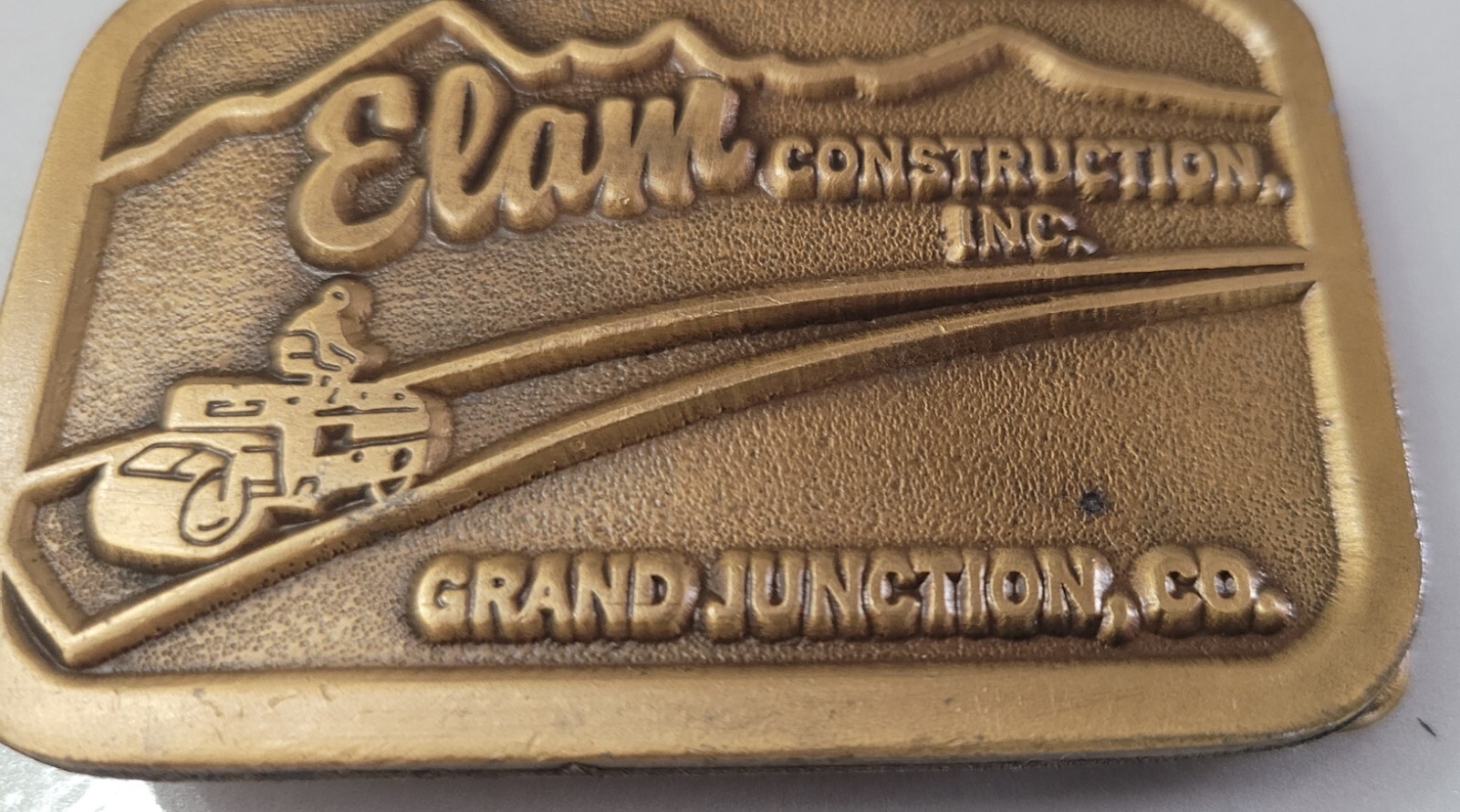 Elam Construction Worker Belt Buckle Grand Junction - Gem