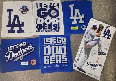 Dodger Rally Towels 2013-2018 (5 Towels) & Bonus Clayton Kershaw mini ...