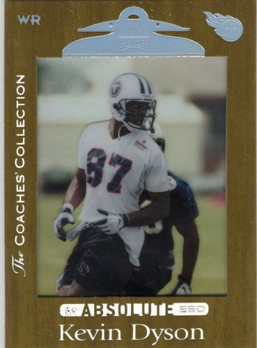 1999 Playoff Absolute SSD The Coaches' Collection 459/500 Kevin Dyson ...