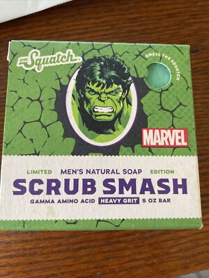 Dr. Squatch Limited Edition Scrub Smash Natural Soap Bar MARVEL Hulk | eBay