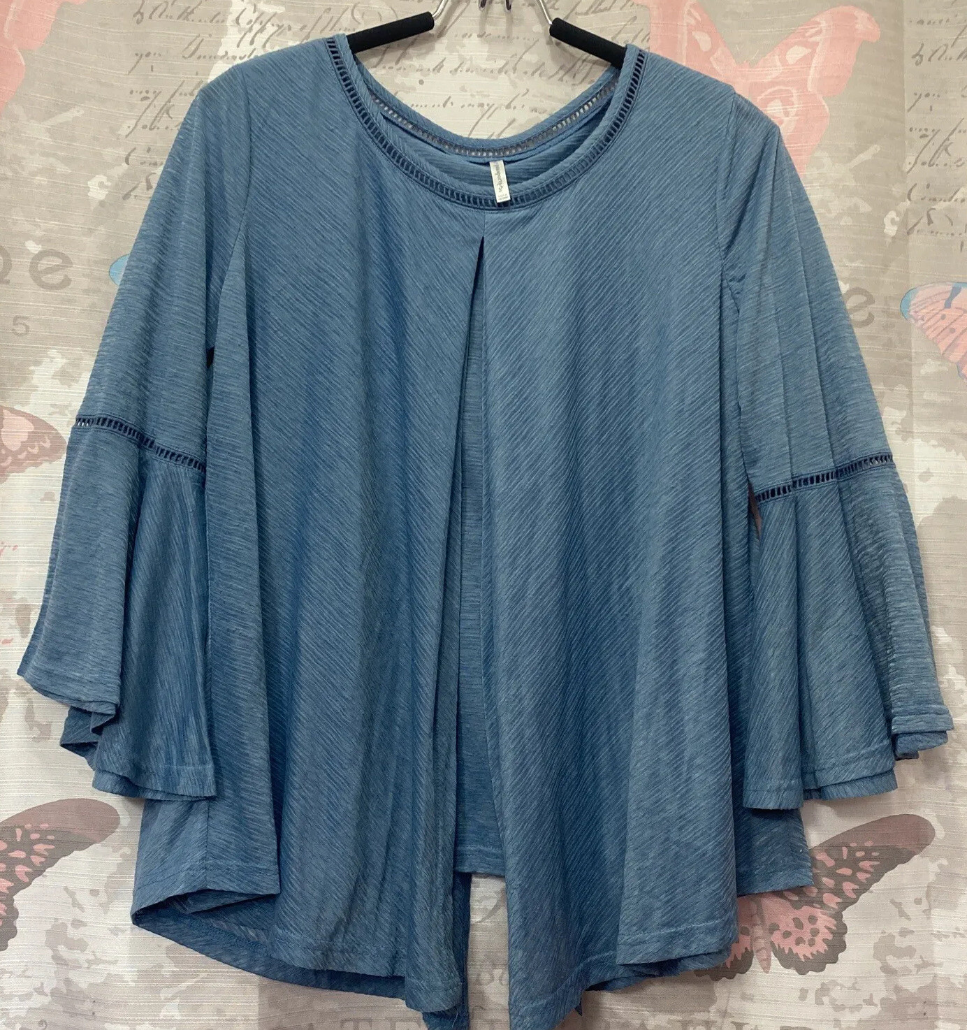 Passports Shirt Womens Size S Crew Neck Long Sleeve Light Teal Color | eBay