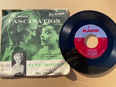 Jane Morgan and The Troubadours 7" Record Kapp k-191 Fascination | eBay