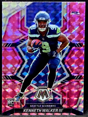 Kenneth Walker iii RC 2022 Panini Mosaic #308 Pink Prizm Rookie Card ...