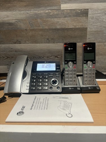 AT&T CL84207 2 Handset Corded/Cordless Phone System with Smart Call ...