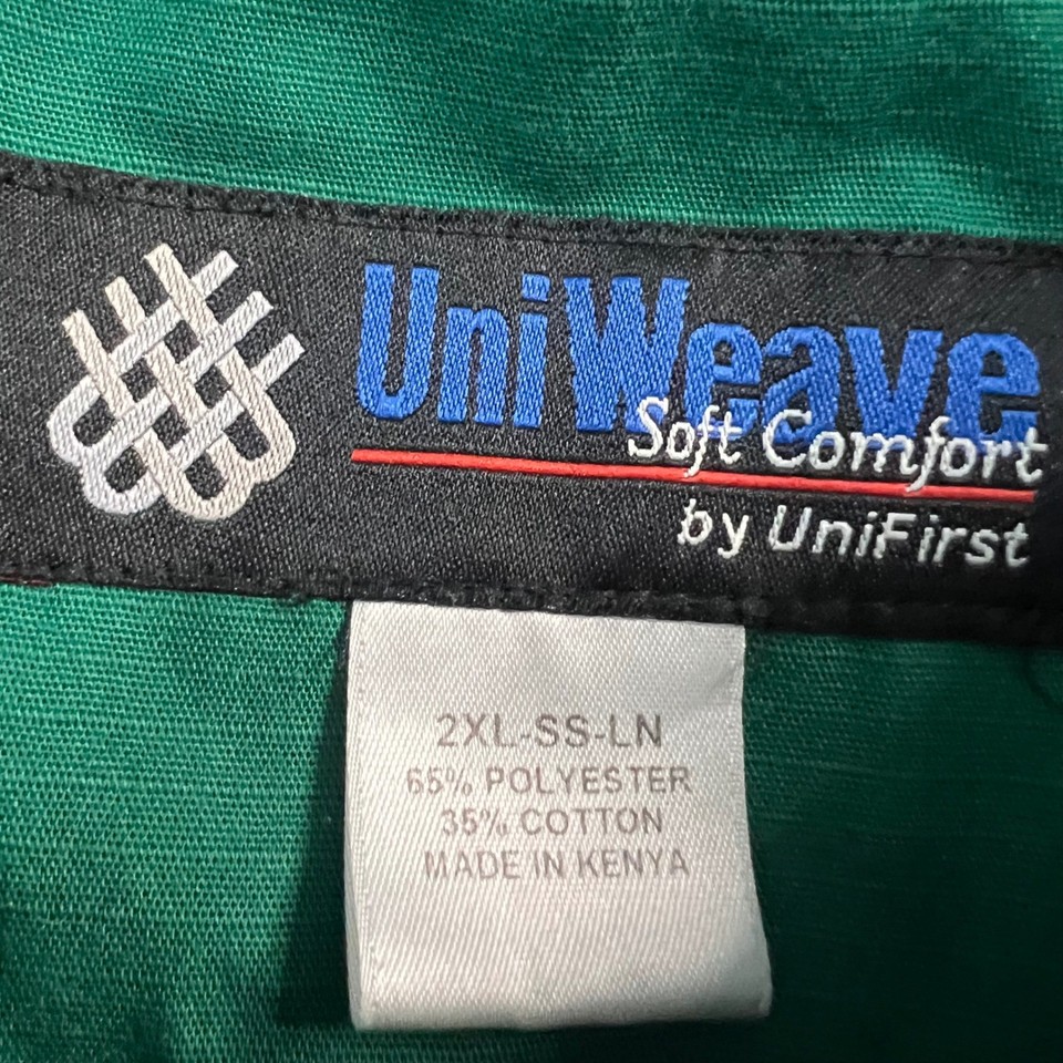 UniFirst Mechanic Work Shirt Mens 2XL Green O'Reilly Auto Parts Manager ...