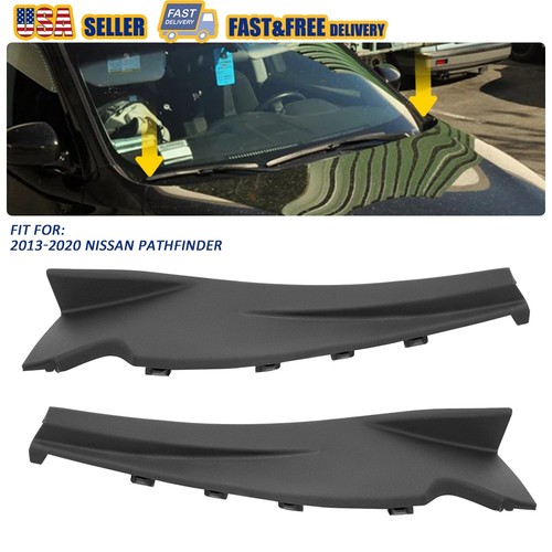 2Pcs/Set Wiper Cowl Extension Trim For Nissan Pathfinder 2013-2020 ...