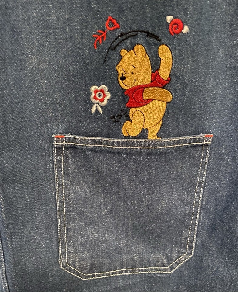 VTG Winnie the Pooh Dress Disney Tigger Embroidered Jumper Size XL ...