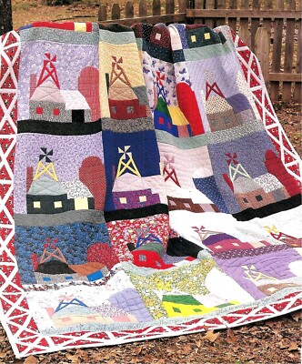 BARNS -- PATCHWORK & STRIP VINTAGE QUILT PATTERN | eBay