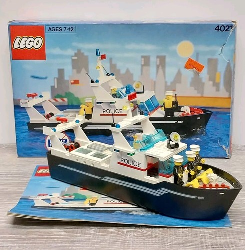 Lego Set 4021 Police Patrol Boat in Box 99% Complete Vintage -missing 2 ...