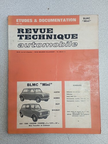 Rta Revue Technique Automobile Cooper S 1275 GT Mini Traveller Clubman ...