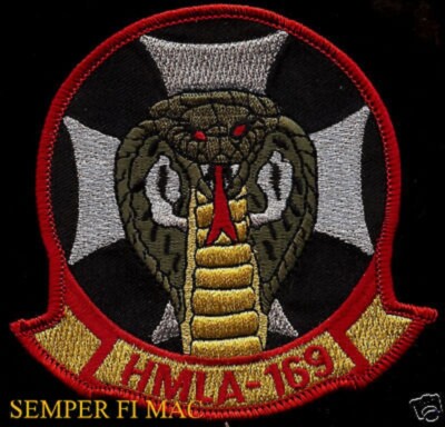 HMLA-169 VIPERS PATCH US MARINES HELICOPTER HAT PIN UP MAW FLIGHT SUIT ...