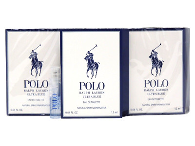 RALPH LAUREN POLO ULTRA BLUE EDT 1.2ml .04fl oz x 12 COLOGNE SPRAY ...