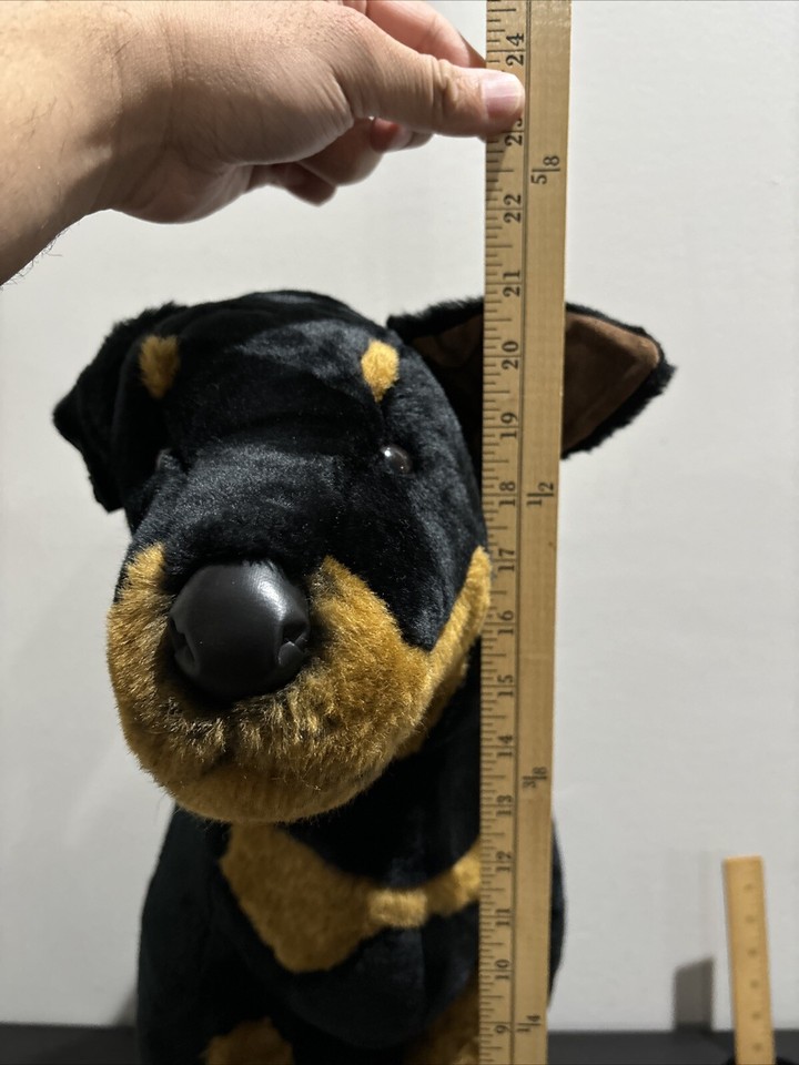 Vintage Douglas Cuddle Toy Bruno Rottweiler Realistic Plush Stuffed ...