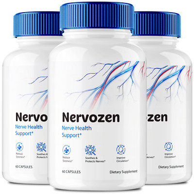 (3 Pack) Nervozen Blood Capsules, Nervo Zen Advanced Blood Formula ...