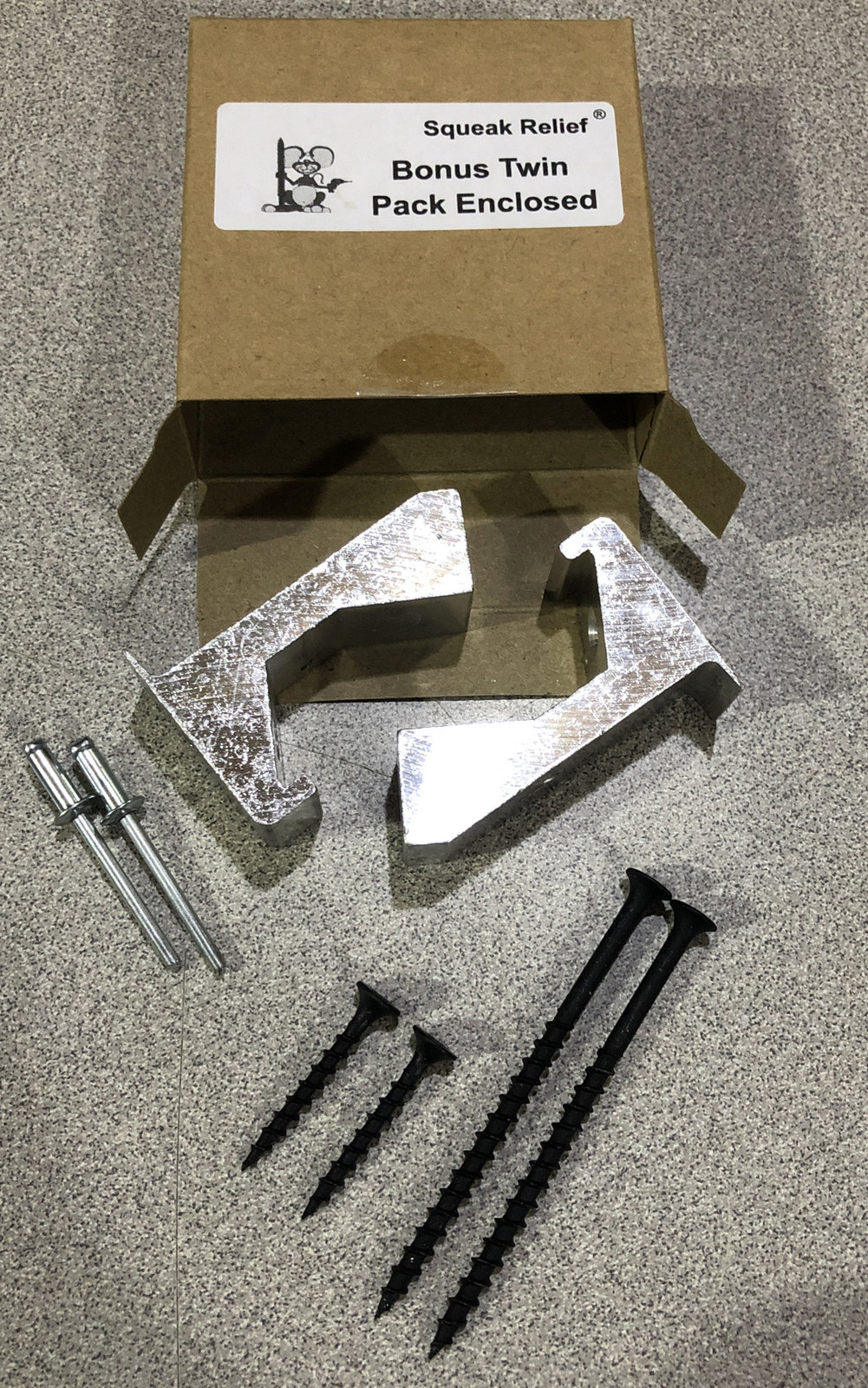 Squeak-Relief Squeaky Floor Home Repair Kit Part SR-100 Twin Pack New ...