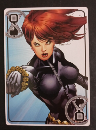 Marvel Avengers Assemble Jumbo Playing Card Black Widow Queen Spades | eBay