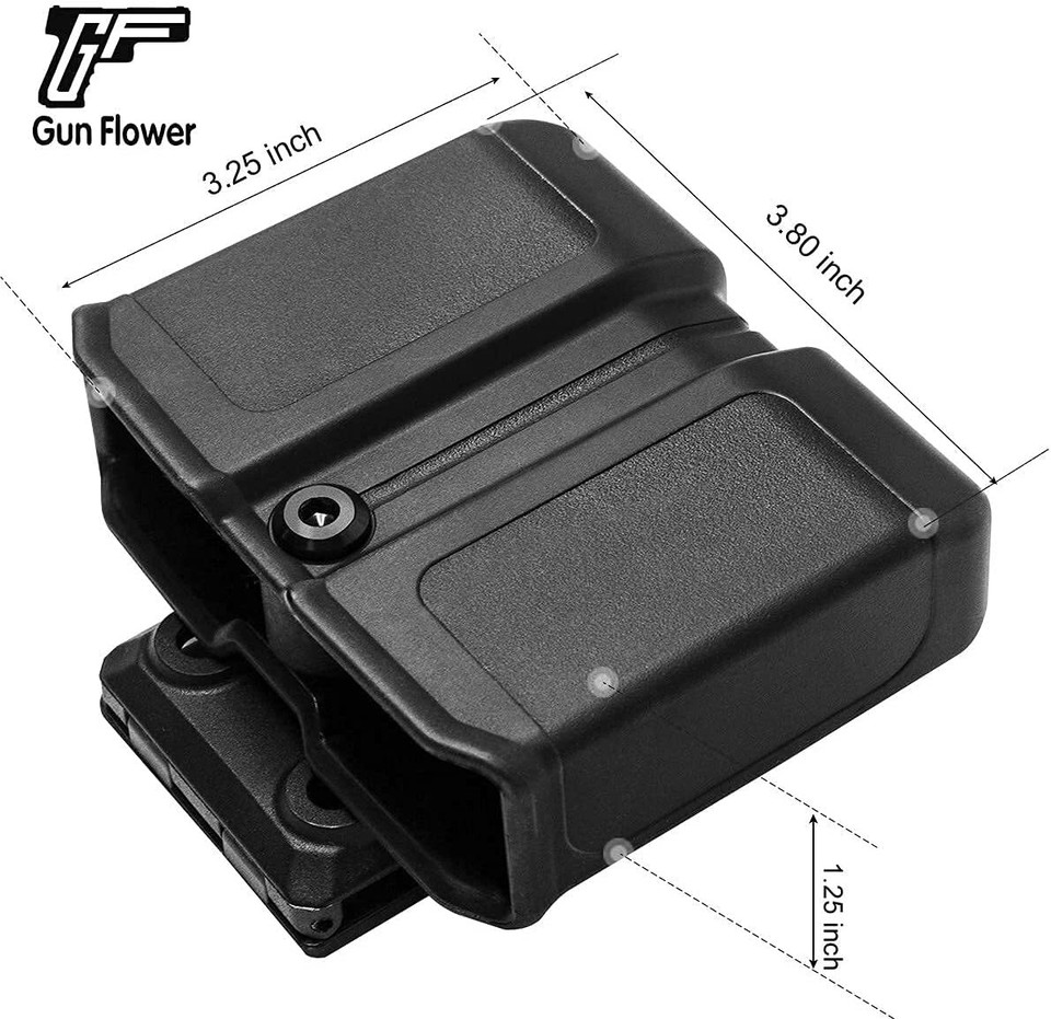 Universal OWB Double Magazine Pouch For 9mm/.40 Dual Stack Magazine ...