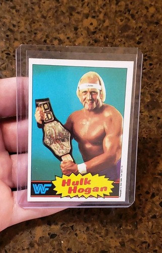 RARE 1985 TOPPS SPORTS WWE WWF HULK HOGAN ROOKIE RC CARD #16 BLUE RIP ...