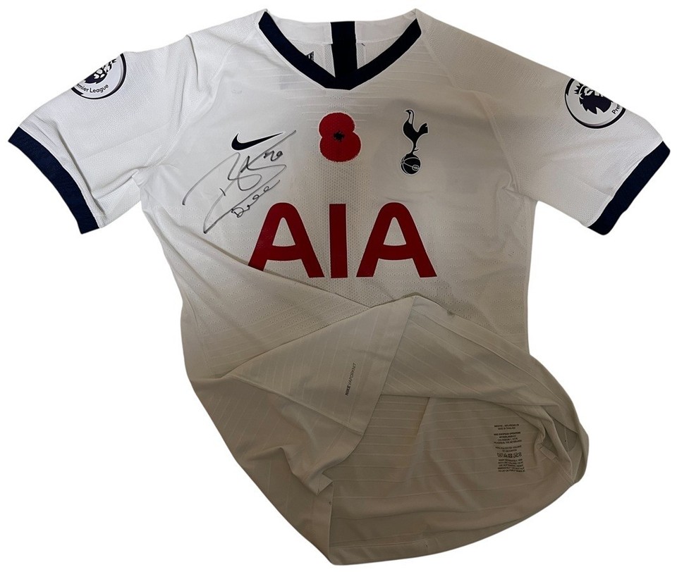 Tottenham 2019/20 Dele Alli Poppy Signed Match Worn Shirt Home Medium ...