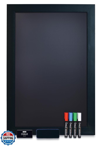 Magnetic Wall Chalkboard, Extra Large Size 20" x 30", Wood Frame ...