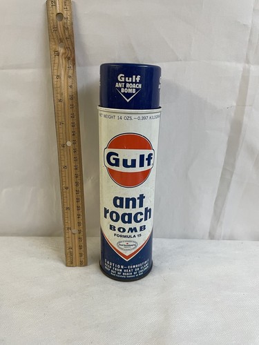 VINTAGE 1970’s GULF GAS OIL ANT ROACH BOMB SPRAY CAN | eBay