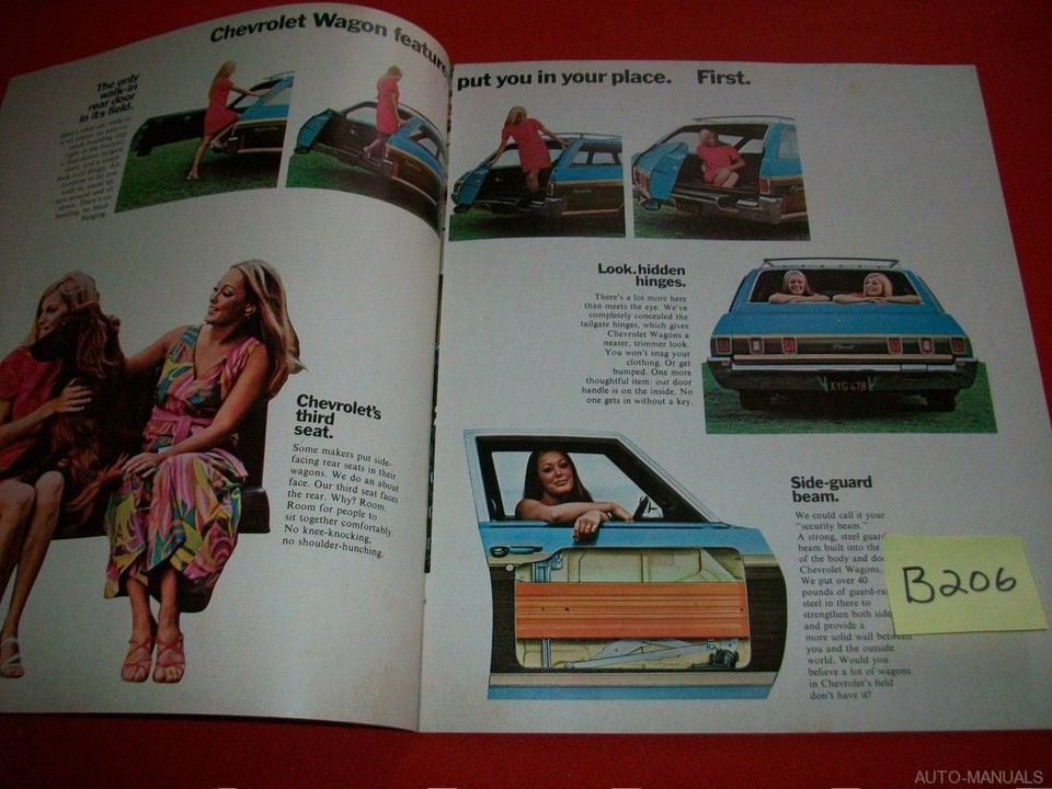 1970 CHEVROLET WALK-IN WAGONS ORIGINAL DEALER SALES BROCHURE KINGSWOOD ...