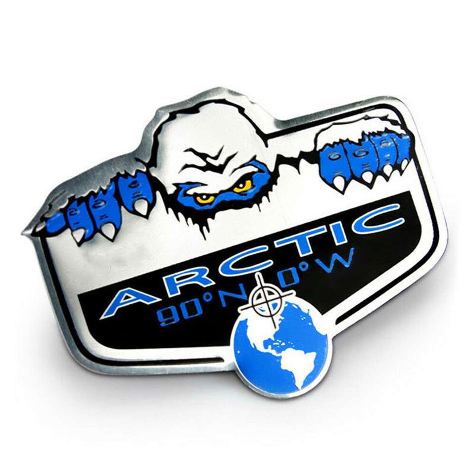 2Pcs Arctic Sticker Emblem Aluminum Alloy Car Side Rear Trunk Lid ...