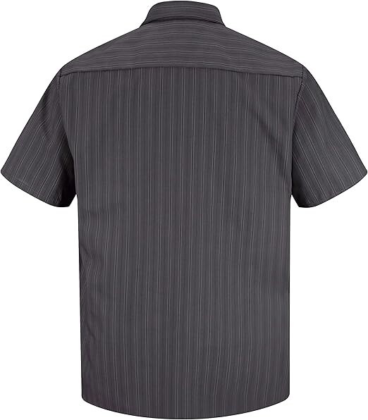 Red Kap Mens Performance Tech 2 Piece Lined Collar, Short-Sleeve Shirt ...