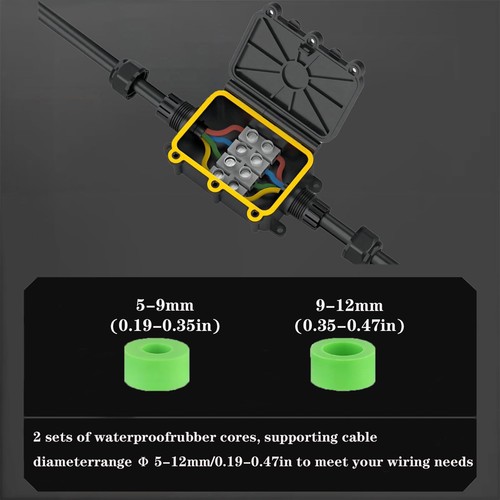 Outdoor Waterproof Junction Box Plastic Cable Electrical Open Splice ...