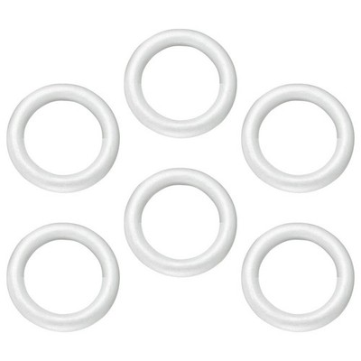 6Pcs Foams Project Painting Foam Crafts DIY Wreath Foam Rings Blank ...