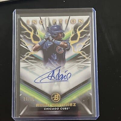 2023 Bowman Inception ADAN SANCHEZ Rookie Auto #’/50 SSP Chicago Cubs ...