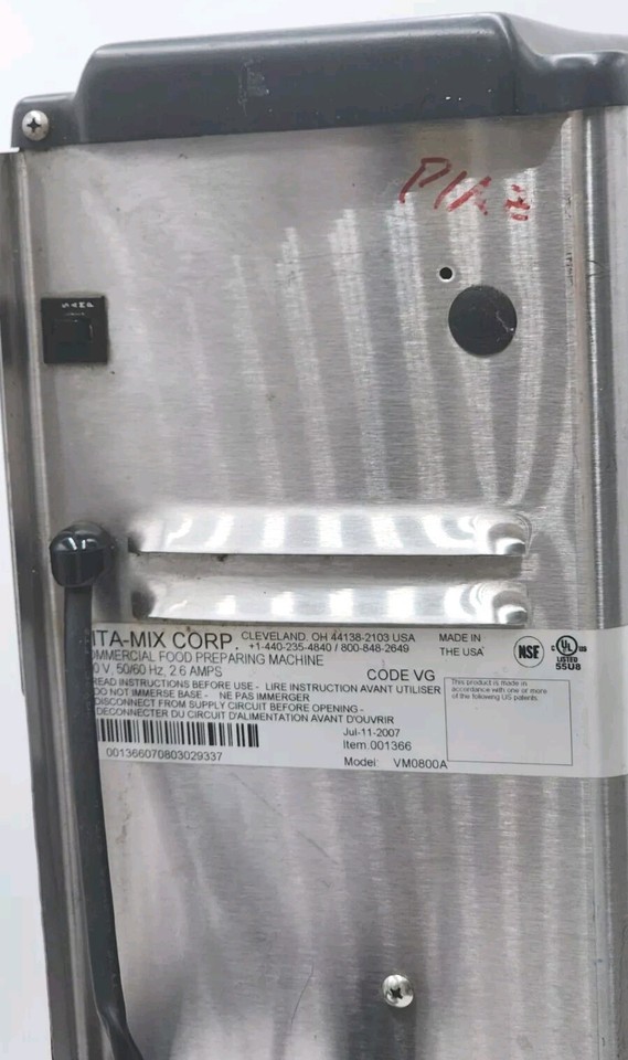 Vita-Mix Commercial Milkshake Frozen Drink Flurry Machine VM0800A ...