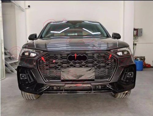Real Carbon Fiber Front Bumper Lid Molding Cover Trim For Audi Q5 SQ5 ...