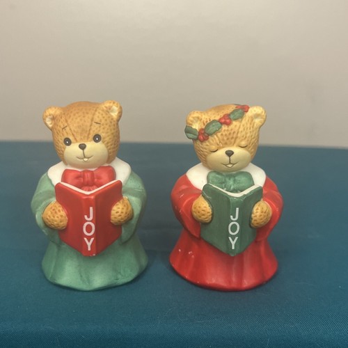 2 —-1988 Lucy Riggs Enesco Christmas Caroling Bears —Adorable | eBay