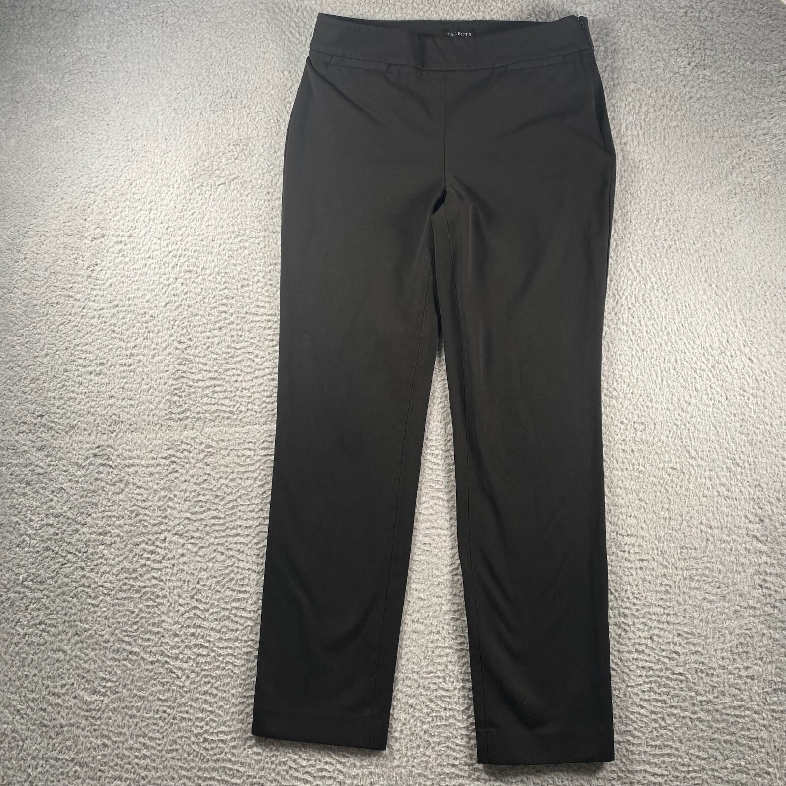 Talbots Pants Womens 4 Refined Bi-Stretch Black Chino Casual Pocket ...