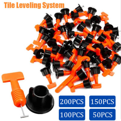50/200pcs Tile Leveling System Kit Reusable Tile Spacer Wall Floor ...