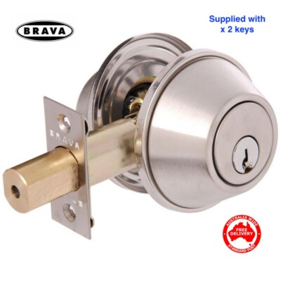 BRAVA Double Cylinder Deadbolt -Front Door Lock-Security D362B-FREE ...