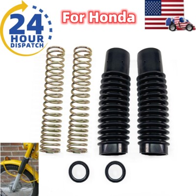 For Honda Front Fork Shock Boot Cover Oil Seals & Spring CT90 TRAIL90 ...