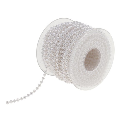 20 Meters White Pearl Beads String Trims Appliques for Wedding Garland ...