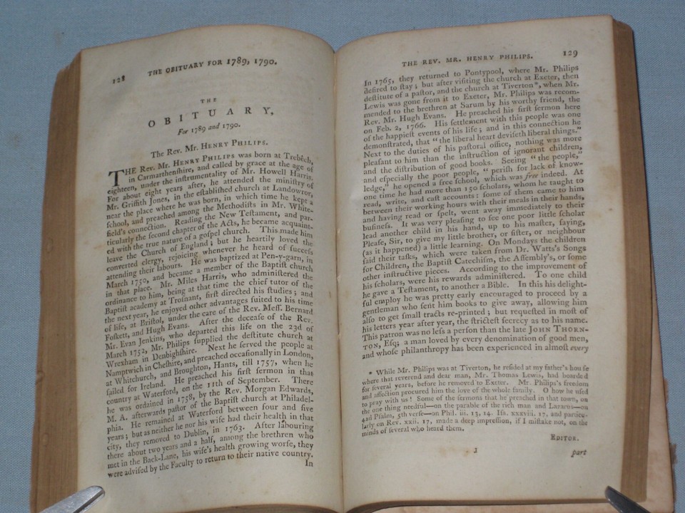 1793 BOOK THE BAPTIST ANNUAL REGISTER BY JOHN RIPPON | eBay