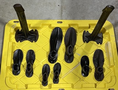 Antique Cobbler Shoe Last & Anvil Lot-Cast Iron-Hall-Shoe Maker Tools ...