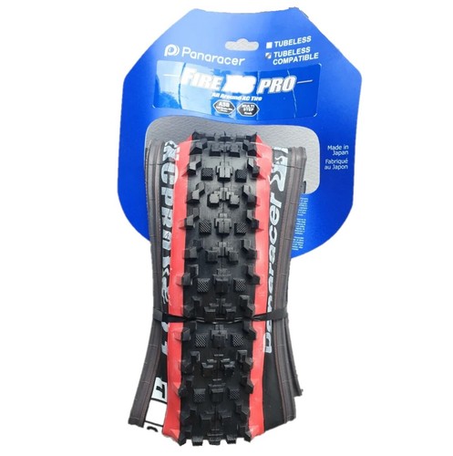 Panaracer Fire Pro Tire 26x2.1" Tubeless Folding Black/Red MTB Mountain ...