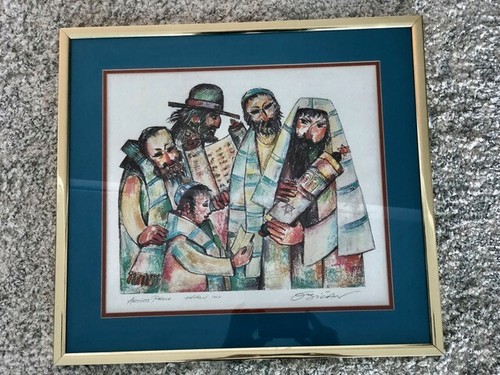 JOVAN OBICAN Hand Signed Framed Litho Artist's Proof "Bar Mitzvah Boy ...