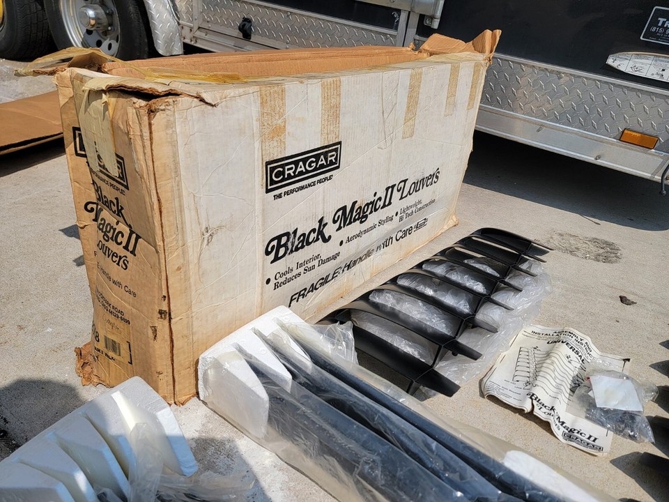 NOS Cragar 22068 Black Magic Window Louvers Ford Mustang 1979-1993 ...