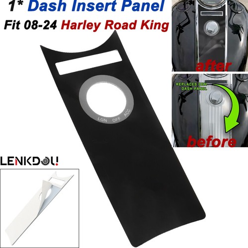Black Fuel Tank Dash Insert Dash Console For Harley Touring Road King ...