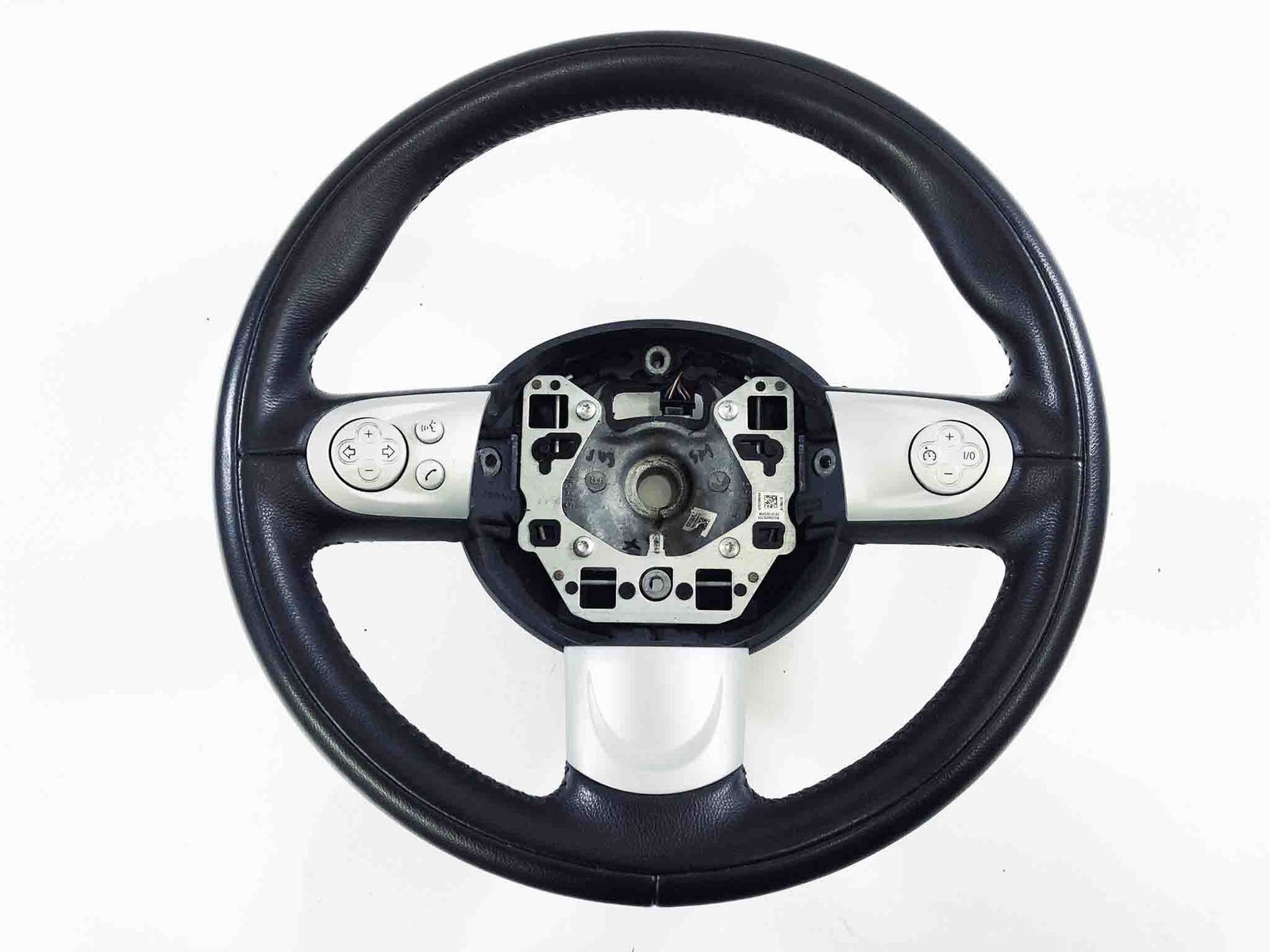 07-10 Mini Cooper R56 R55 Steering Wheel Black Leather MANUAL 6SPD NON ...