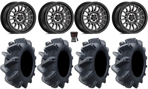 Valor V14 14" Wheels Dark Tint 30" Interforce II Tires Textron Wildcat XX | eBay