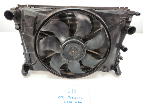 08-14 OEM Mercedes C250 W204 Engine Cooling Radiator Fan Condenser SET ...